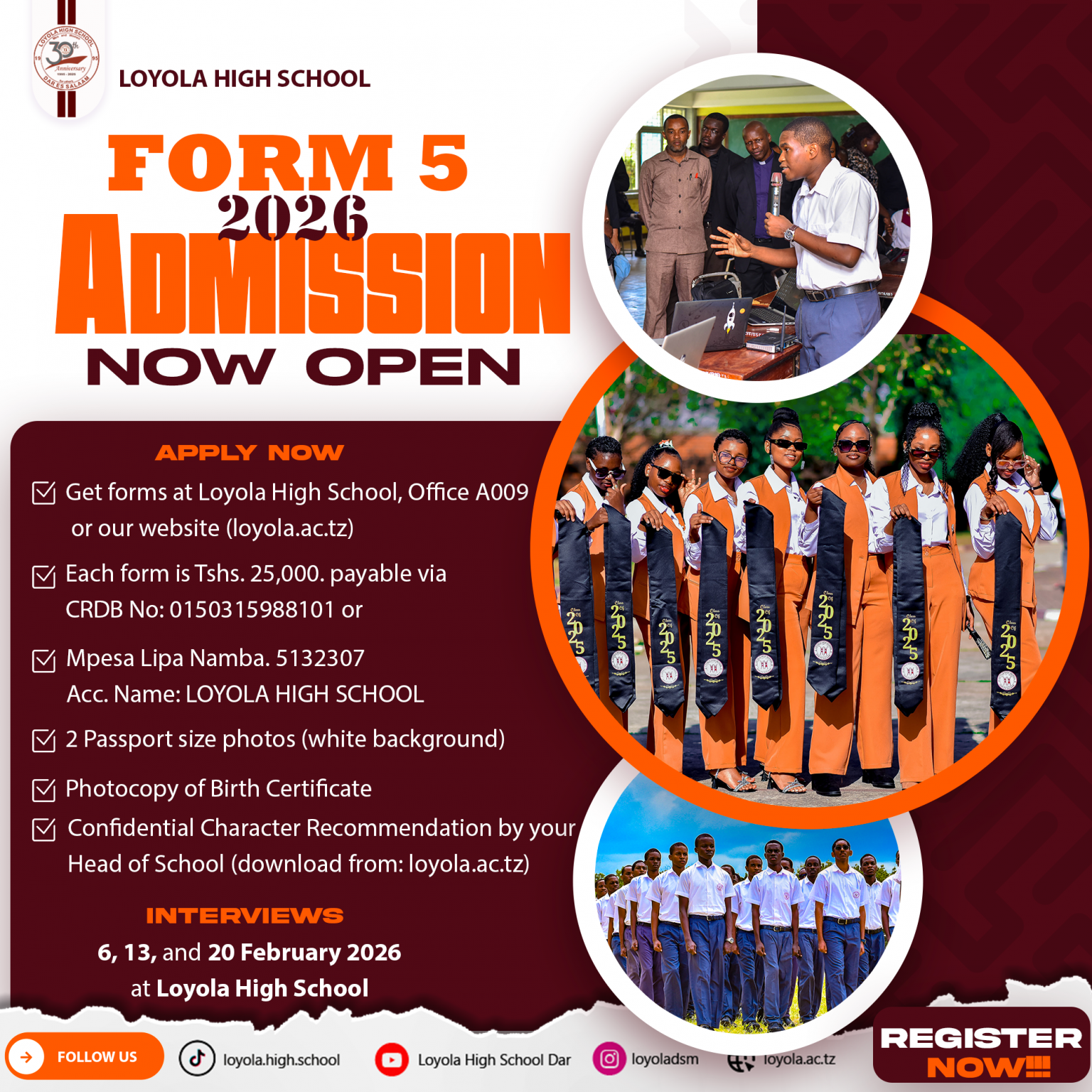 FORM 5 REGISTRATION NOW OPEN